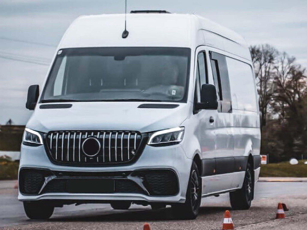 2019+ Mercedes Sprinter W907 W910 - Chrome Front Bumper Grille - WildLiner.com