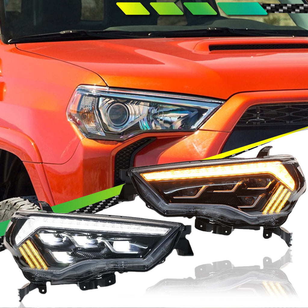 LED Headlights Assembly Sequential DRL Turn Signal for Toyota 4Runner ...