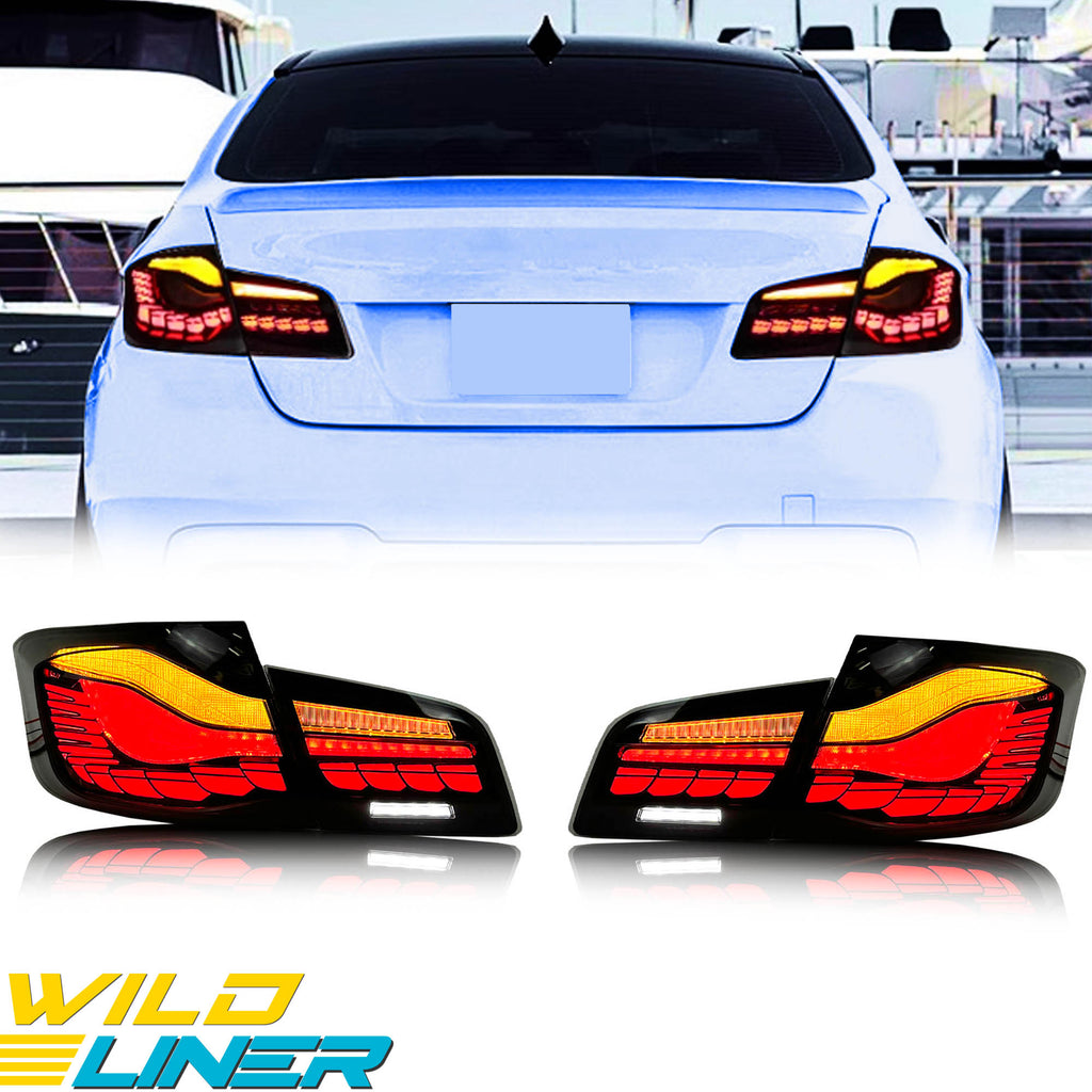 Smoke/Red Tail Lights - For BMW F10 F18 M5 - WildLiner.com