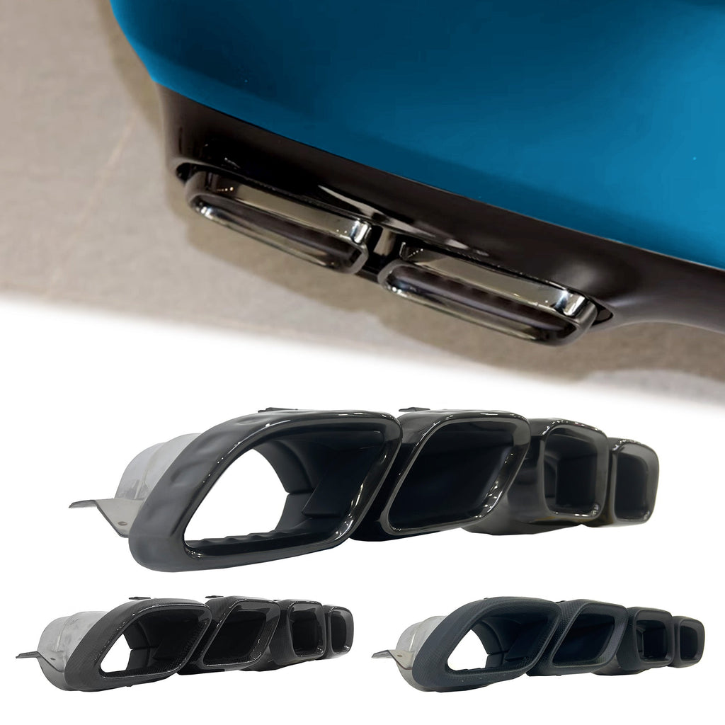 Carbon Fiber Exhaust Tips - Mercedes W205 C63 / C63S AMG 2019-2021 ...