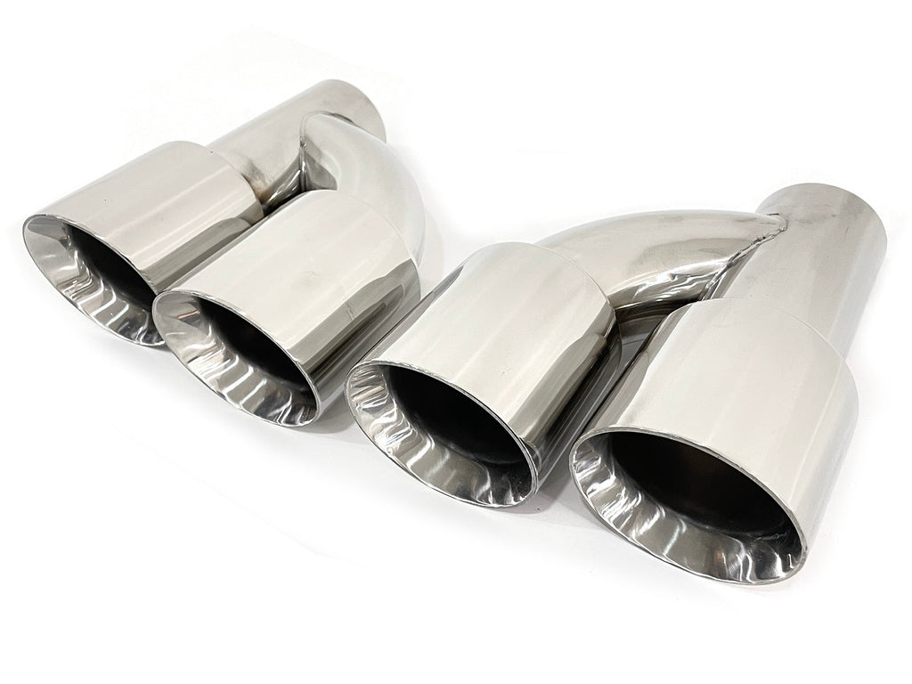UNIVERSAL 70mm Inlet Chrome Exhaust tip - WildLiner.com
