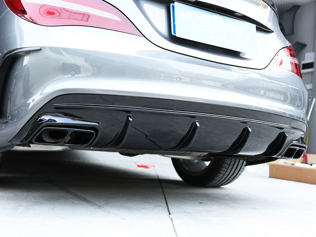 Black Exhaust Pipe Muffler Tips for Mercedes Benz C117 W117 CLA45 W176 ...