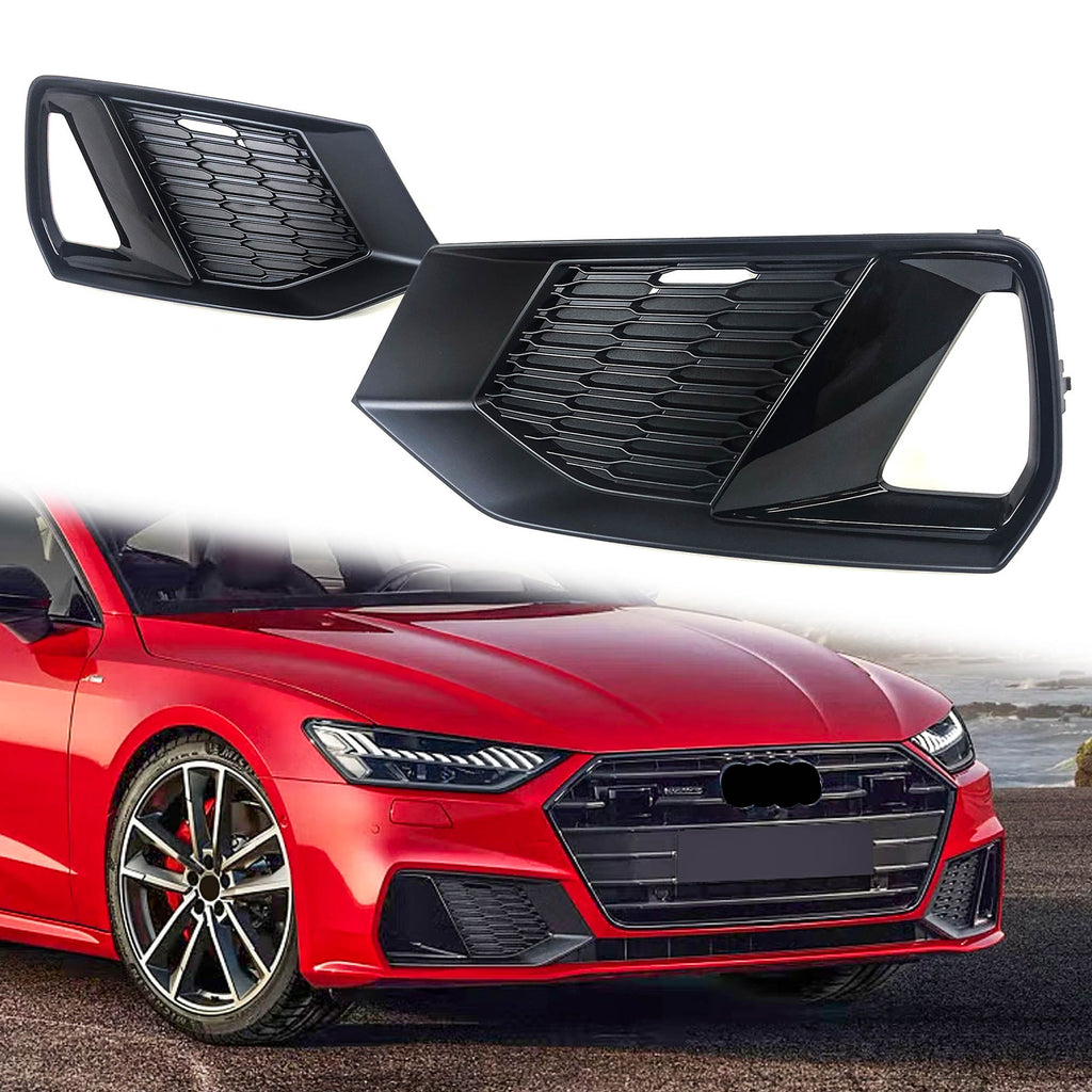 L+R Fog Light Grille - For Audi A7 C8 Sportback 19-25 - WildLiner.com