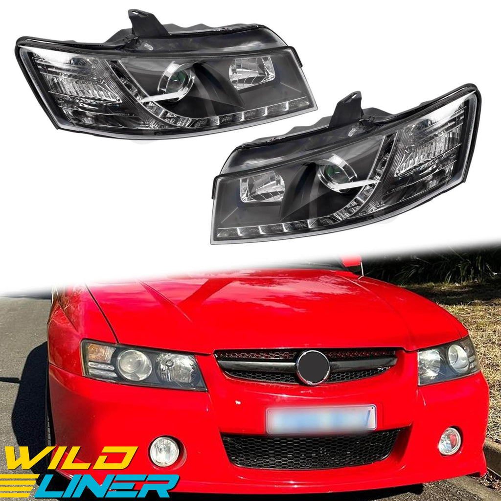 Black Healights Projector - Holden Commodore VZ Sedan Wagon Ute 2004 ...