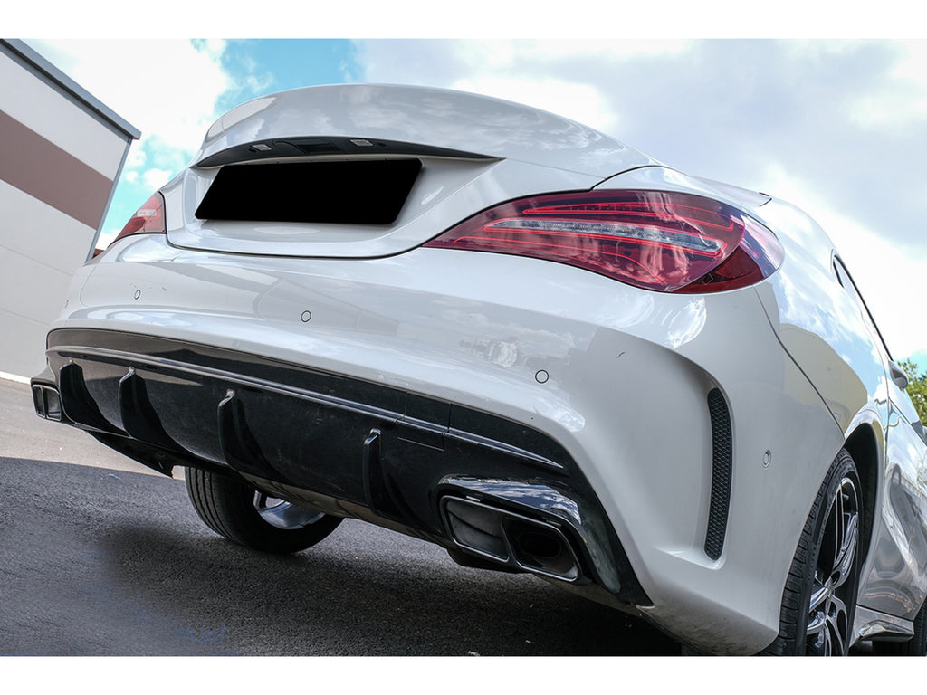Black Exhaust Pipe Muffler Tips for Mercedes Benz C117 W117 CLA45 W176 ...