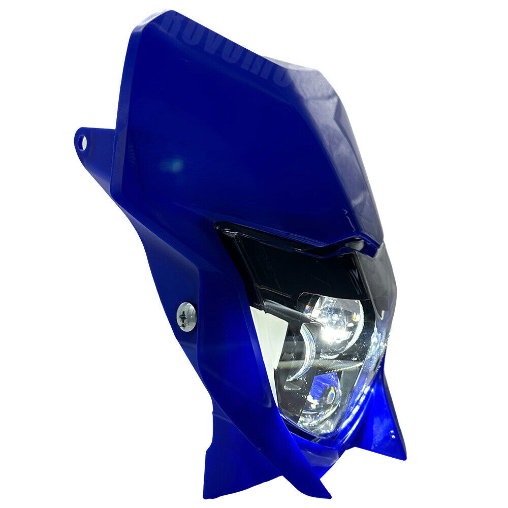 LED Headlight w/Blue Fairing - For Yamaha WR450F WR250F Enduro ...