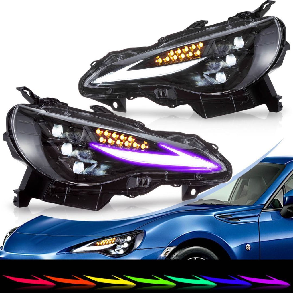 RGB LED Headlights - For Toyota GT86 Subaru BRZ 2012-2020 - WildLiner.com