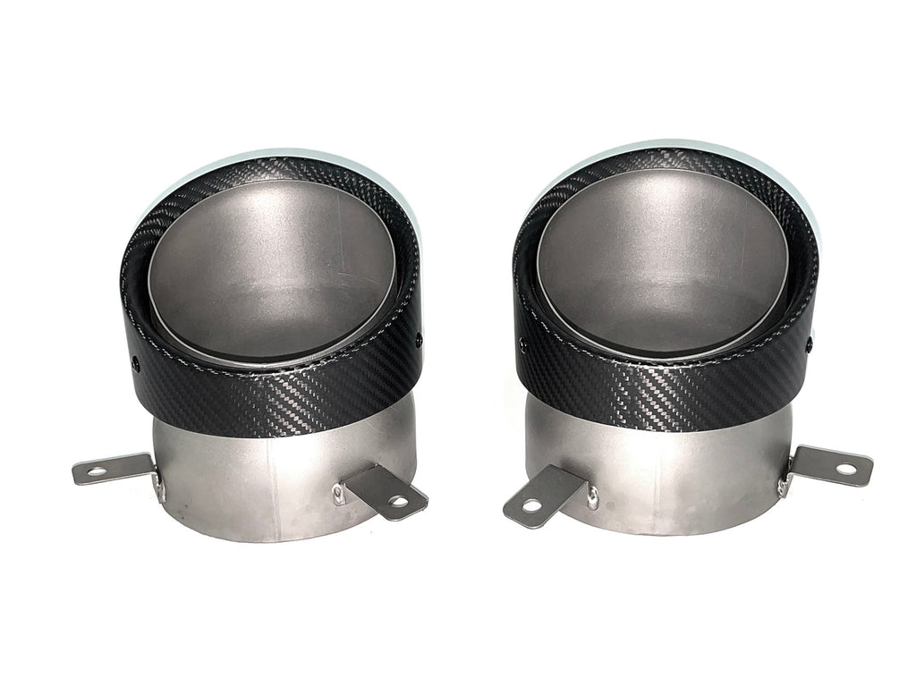 Matte Carbon Exhaust Tips - For Audi R8 V10 2007-2012 - WildLiner.com