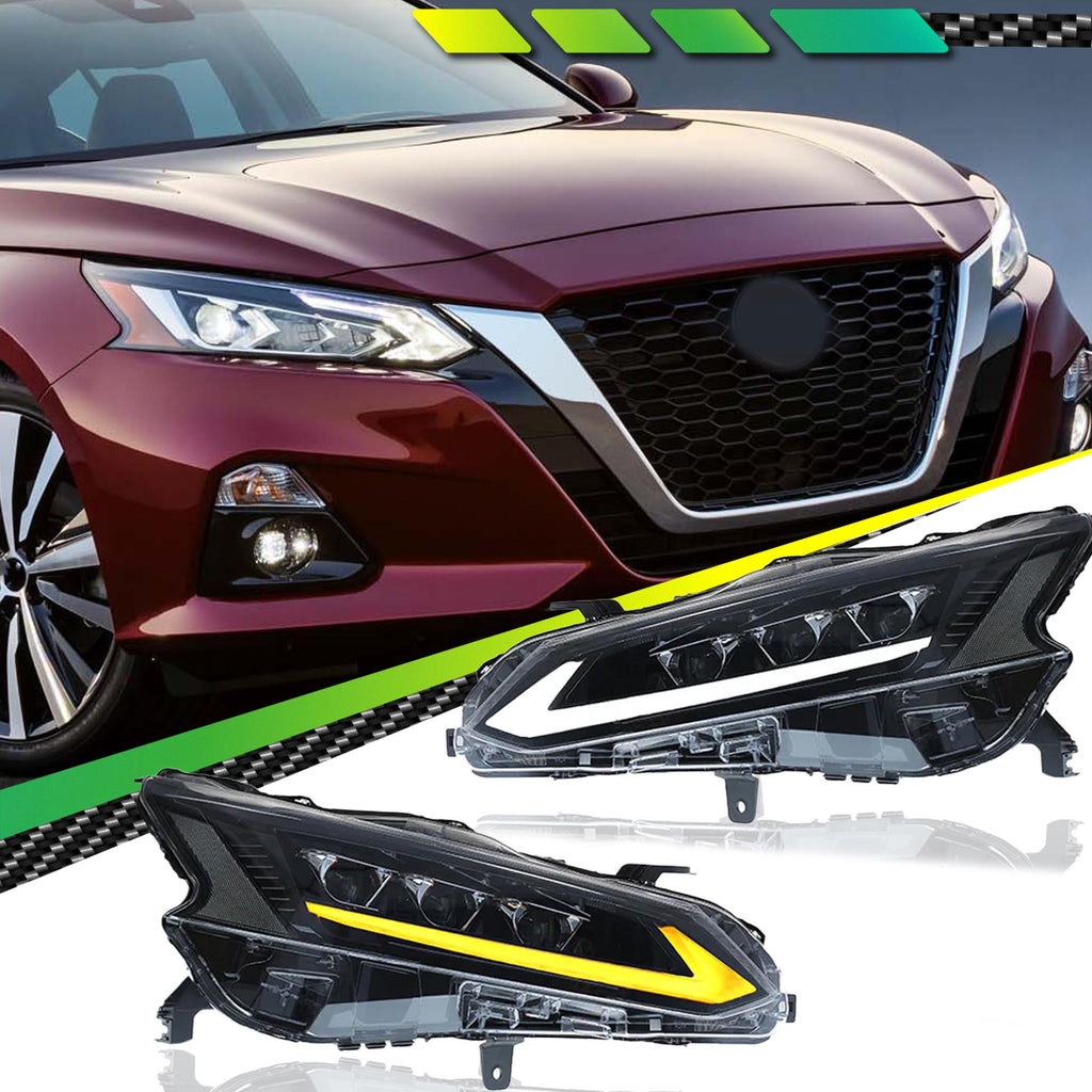Premium Clear LED Headlights - for Nissan Altima 2019-2021 - WildLiner.com