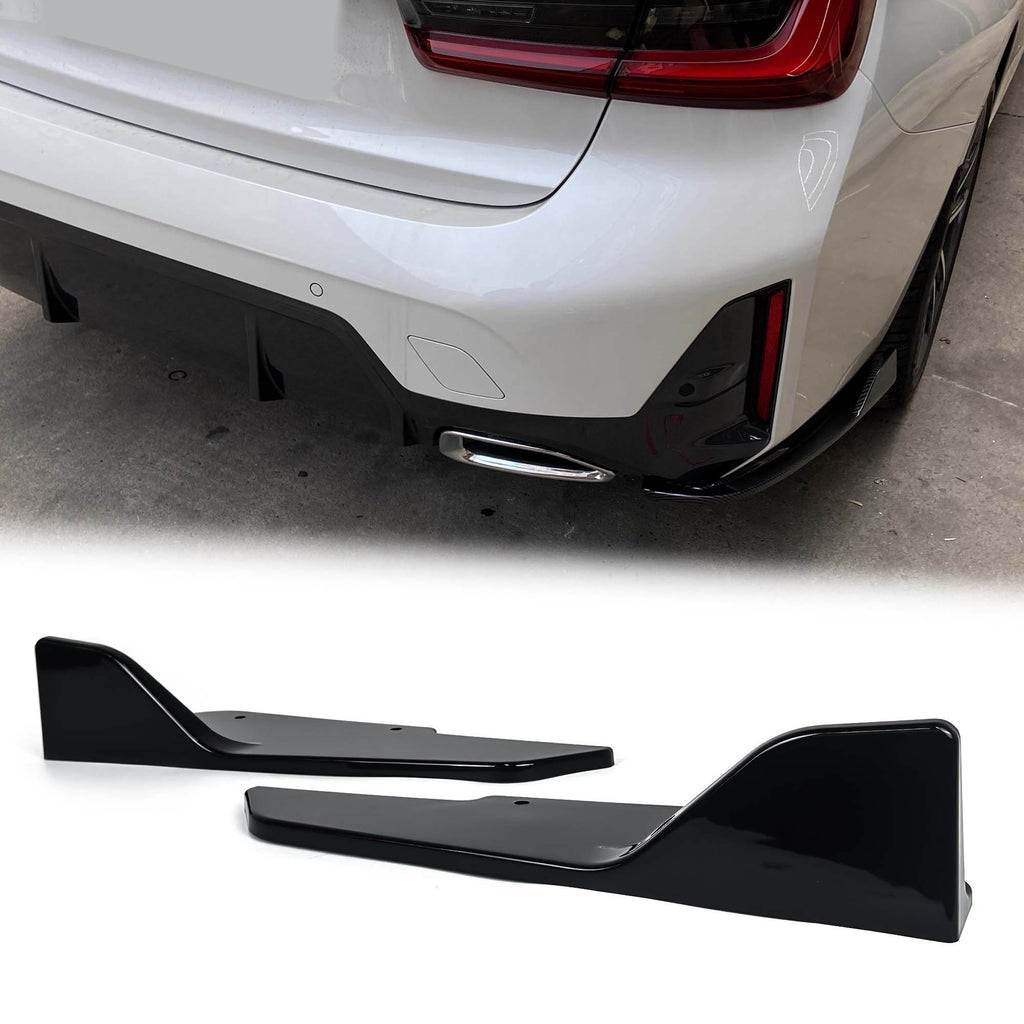 Black Rear Side Splitter - For BMW G20 M340i 2023+ - WildLiner.com