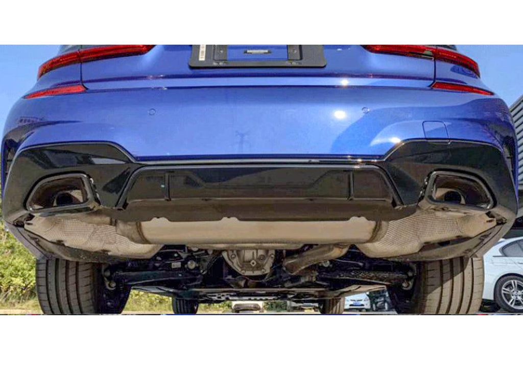 Gloss Black Rear Diffuser - For BMW G20 M Sport 2019-2022 - WildLiner.com