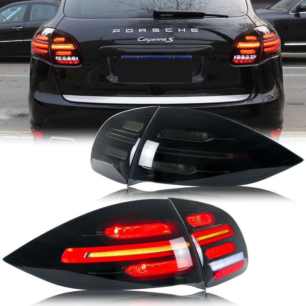 LED Black Tail Lights - For Porsche Cayenne 2011-2014 - WildLiner.com