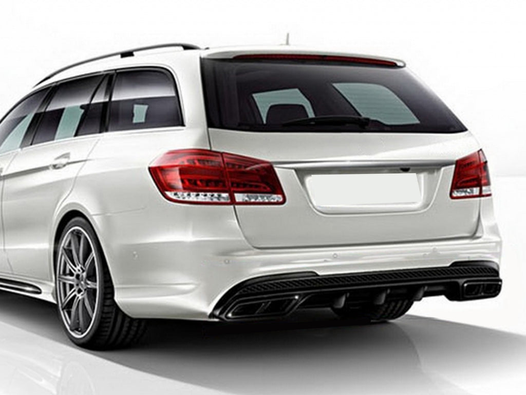 E63 Style Diffuser & Black Exhaust Tips - Mercedes W212/S212 2014-2016 ...