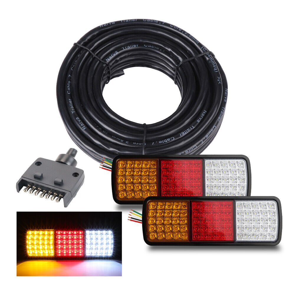 75 LED Trailer Tail Light, 5 Core Of 7 Meter Cable, 7 Pin Plug ...