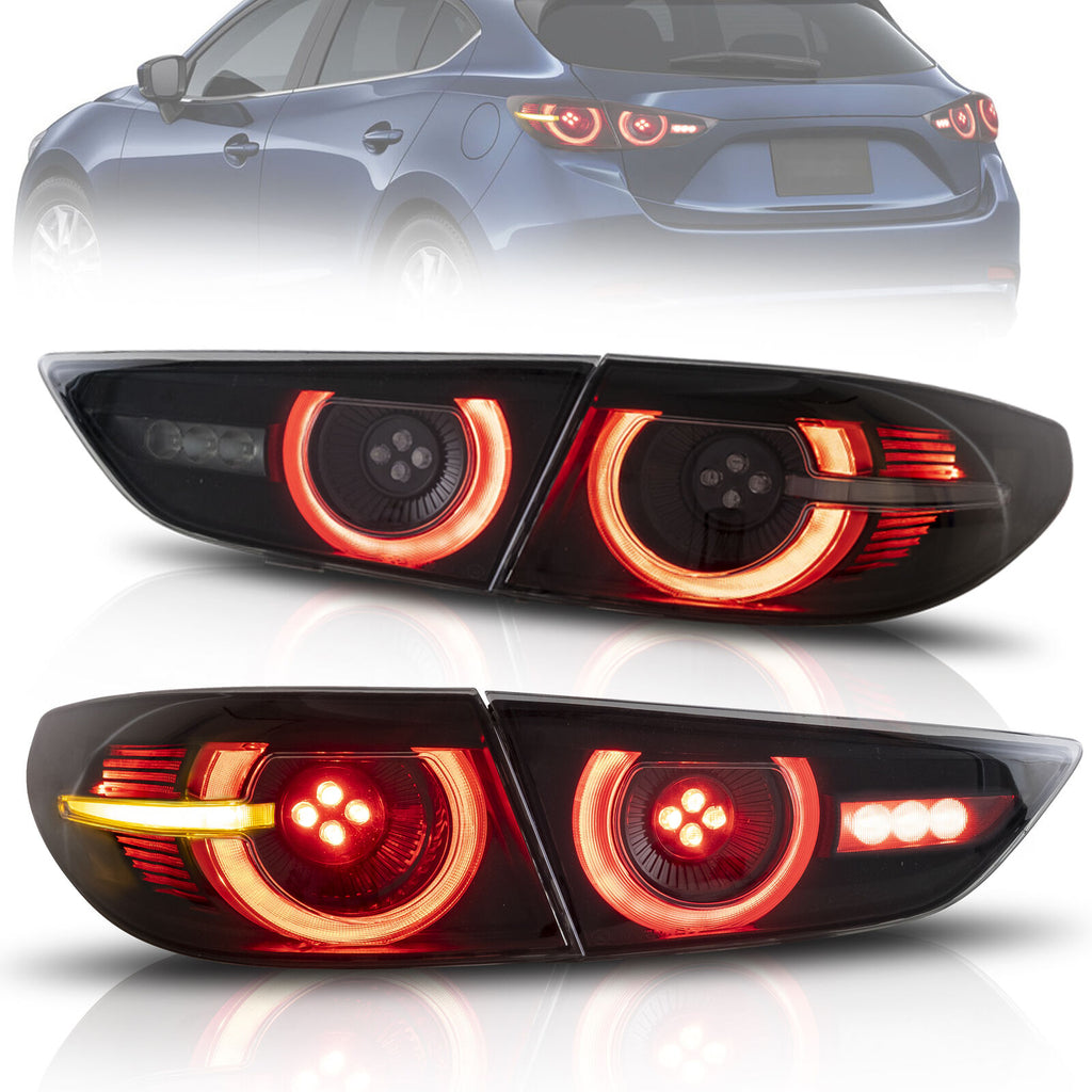 Full LED Tail Lights - Mazda 3 Axela Sedan 2019-2024 - WildLiner.com