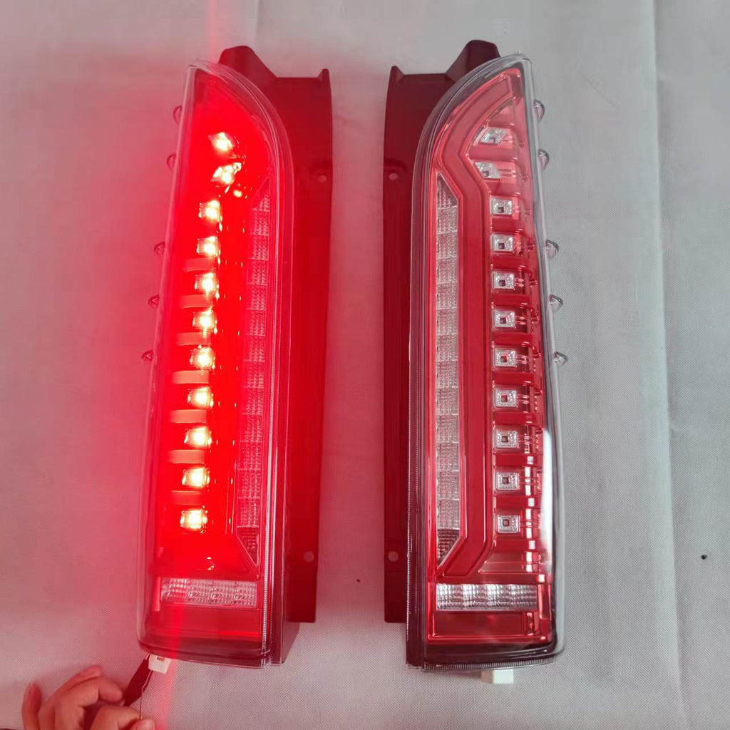 Clear LED Tail Lights - For Toyota Hiace H200 2005-2018 - WildLiner.com