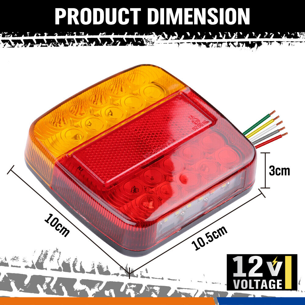 26 LED Trailer Tail Light, Plug 5 Core Wire , 7Pin Plug - WildLiner.com