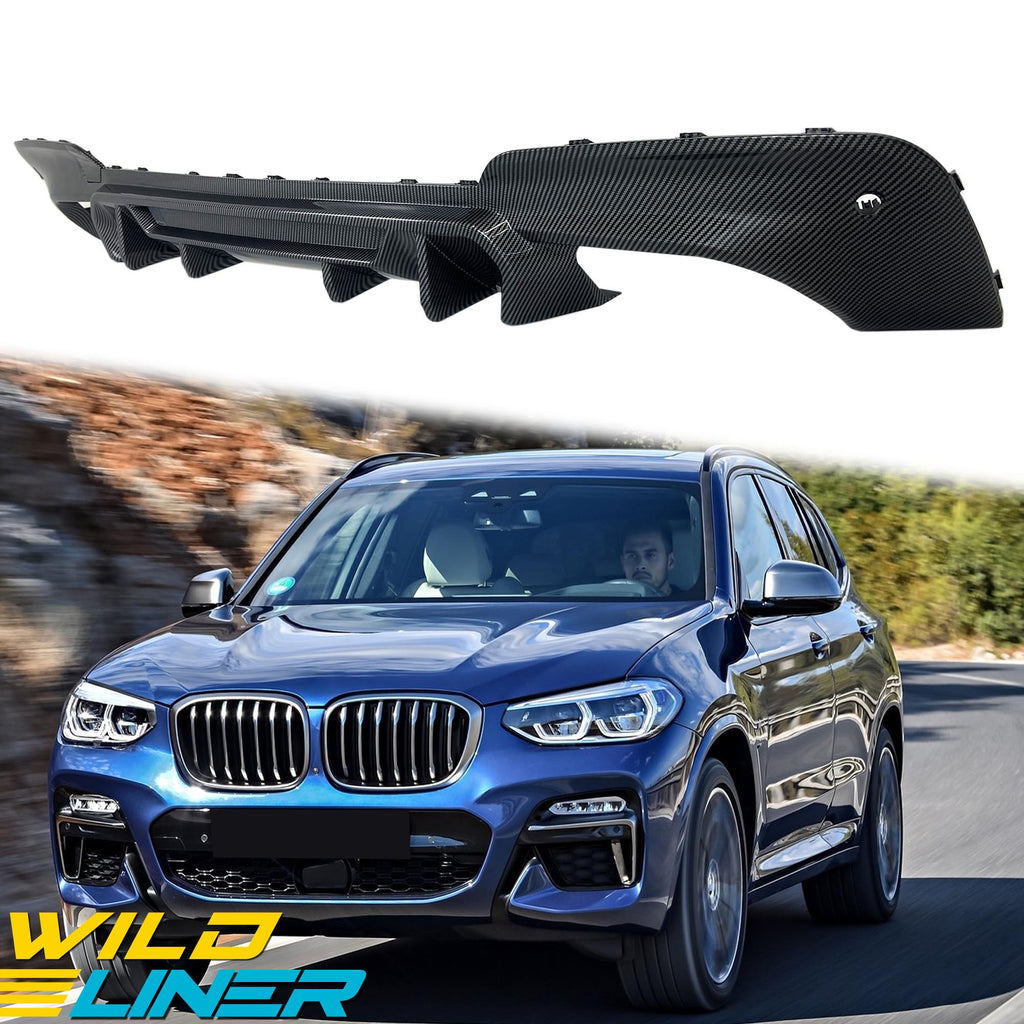 For 2018-2021 BMW X3 G01 - Rear Diffuser Carbon Look - WildLiner.com