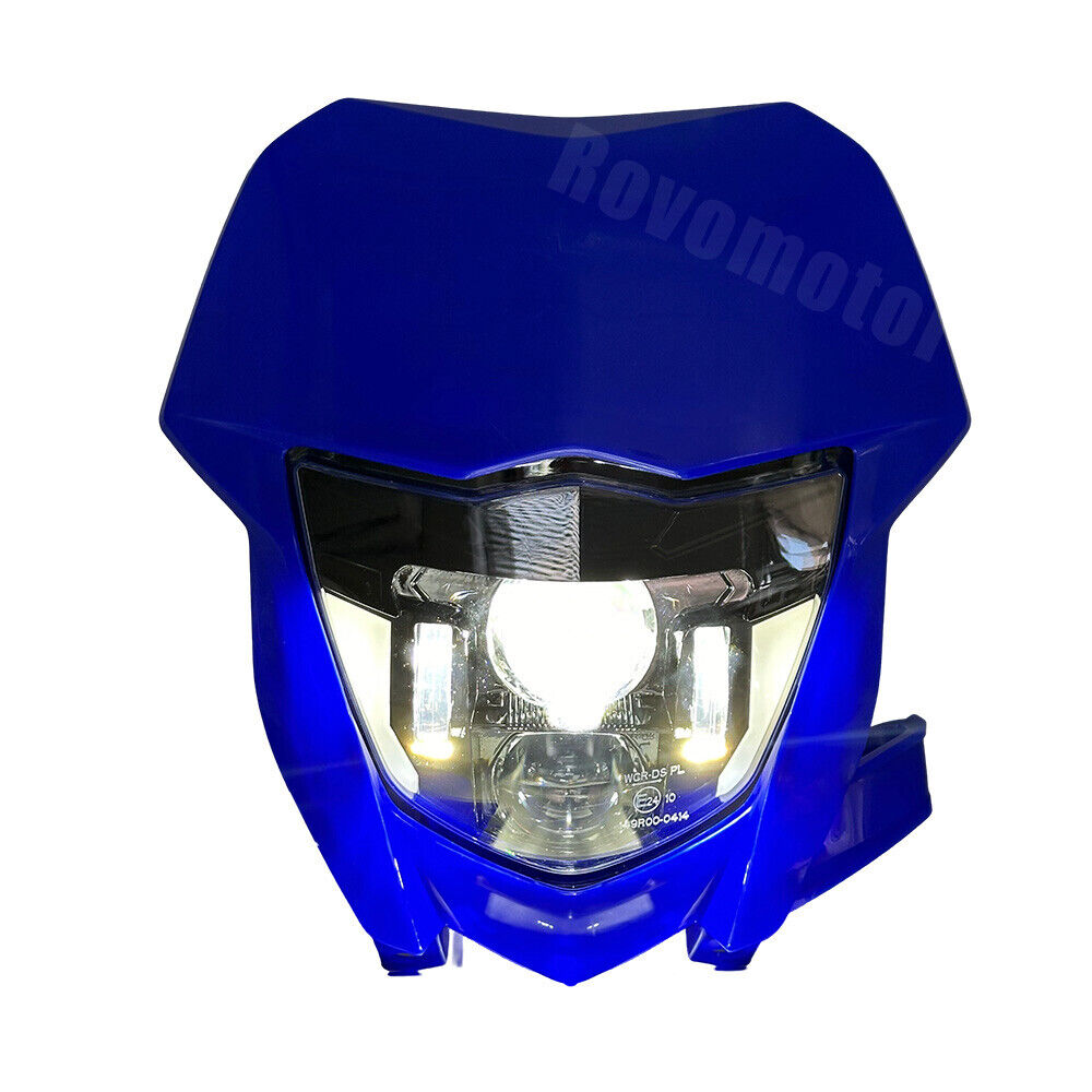 LED Headlight w/Blue Fairing - For Yamaha WR450F WR250F Enduro ...