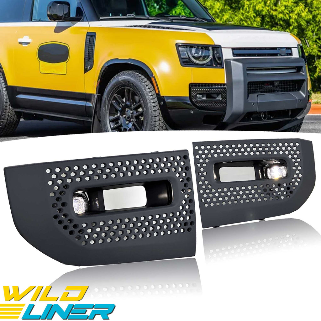 LED Fog Ligths & Grille Cover - For Land Rover Defender 2020 ...