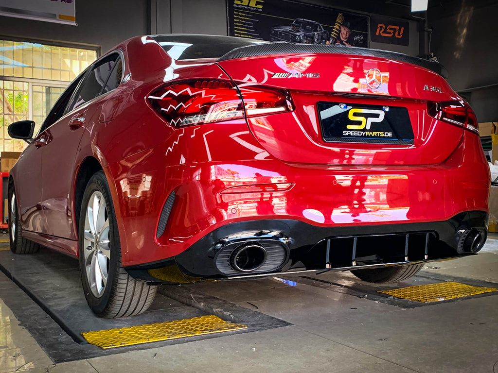 A35 AMG Diffuser & Exhaust Tips -Mercedes W177 Sedan AMG Pack ...