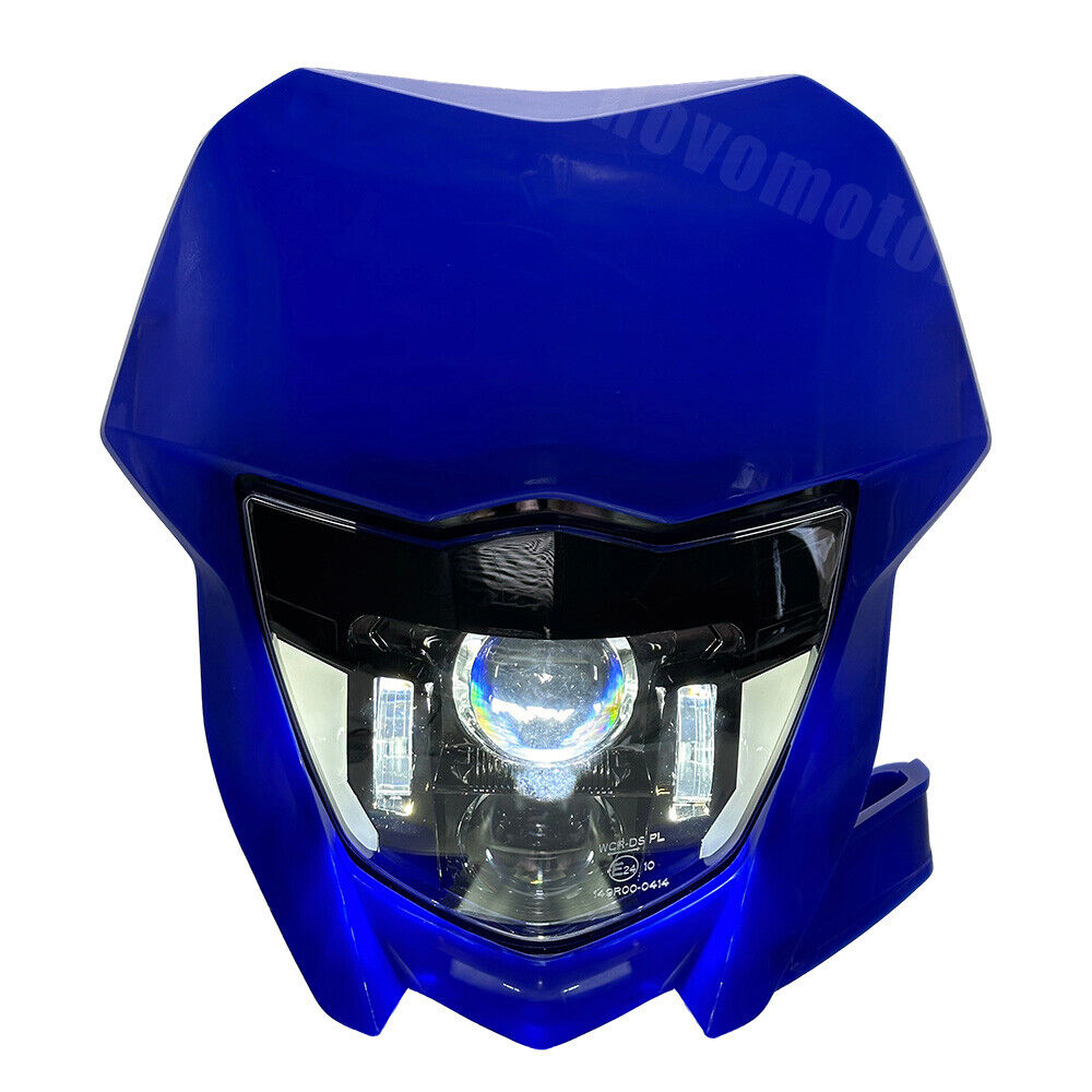 LED Headlight w/Blue Fairing - For Yamaha WR450F WR250F Enduro ...