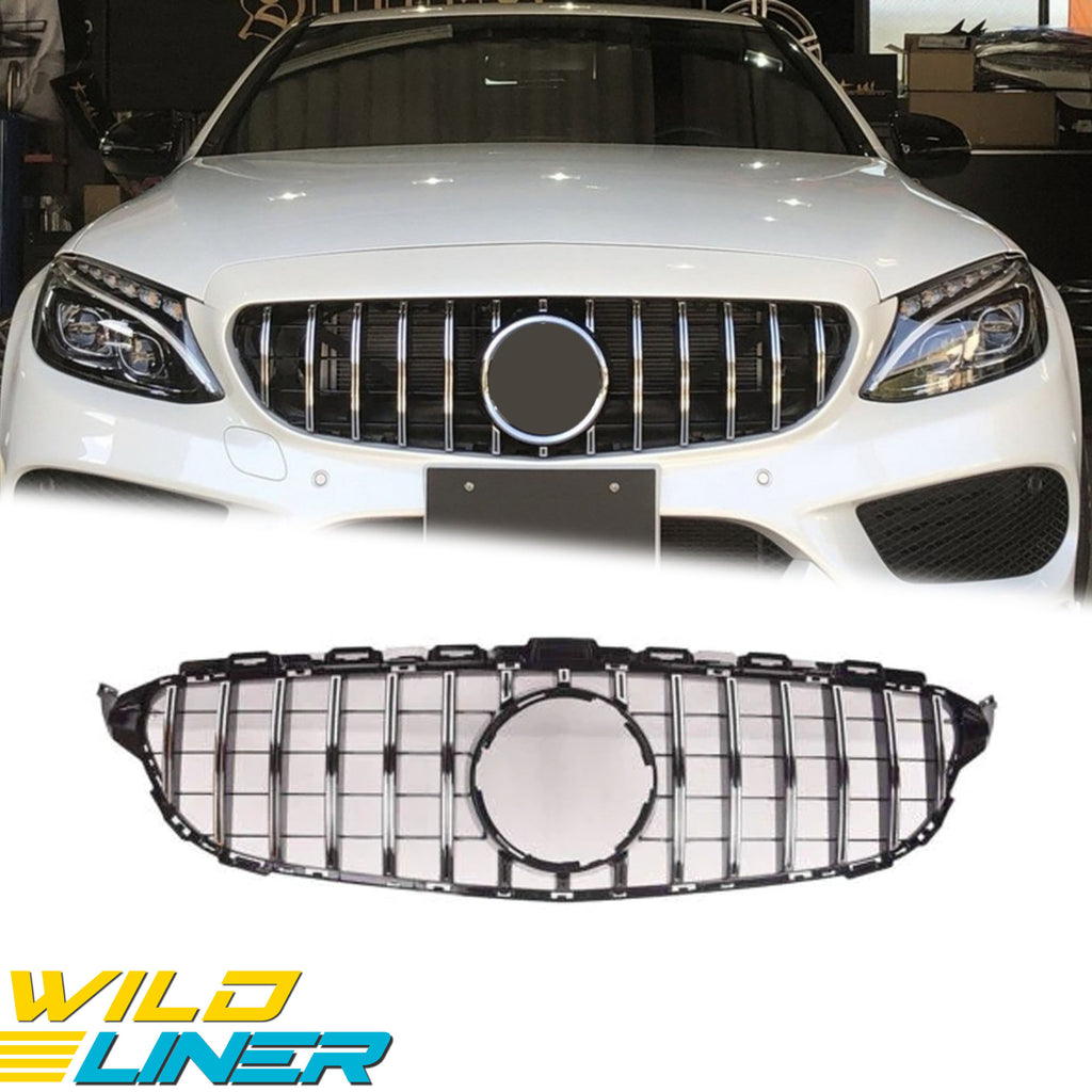2015-2018 Mercedes W205/S205/C205 Chrome GT Grille - WildLiner.com