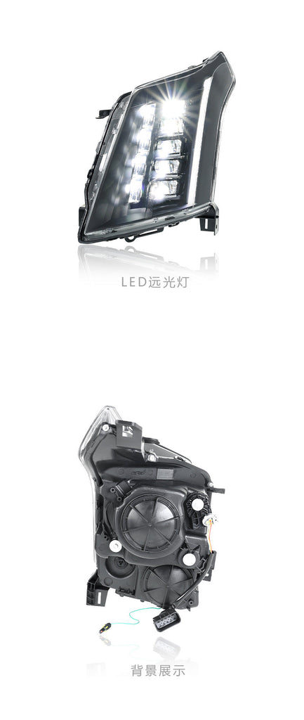 Pair LED Headlights Assembly for Cadillac SRX 2010-2016 Projector Fron ...
