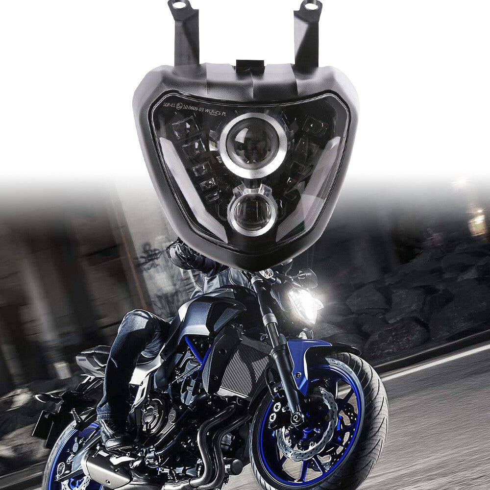 LED Headlight With DRL - For Yamaha MT07 FZ07 2014-2017 - WildLiner.com