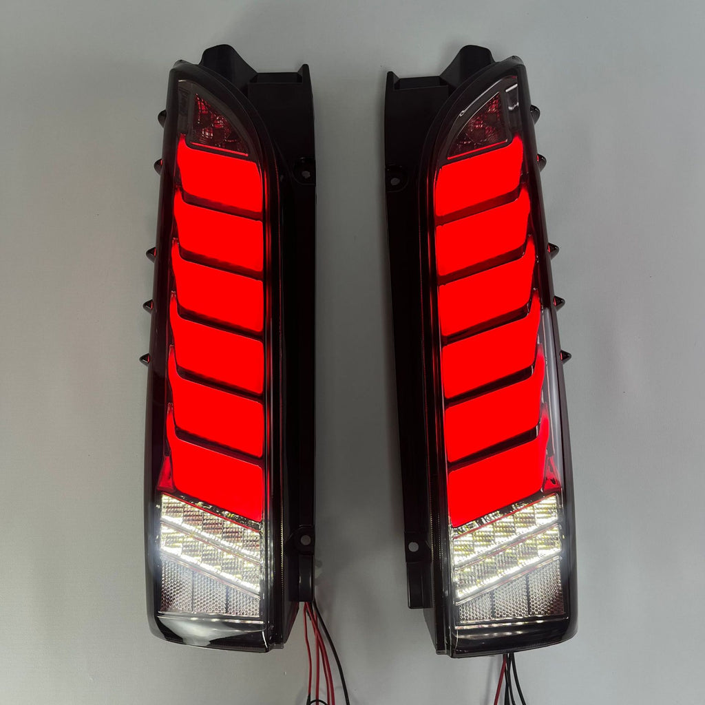 Black LED Tail Lights - Toyota Hiace H200 2005-2018 - WildLiner.com