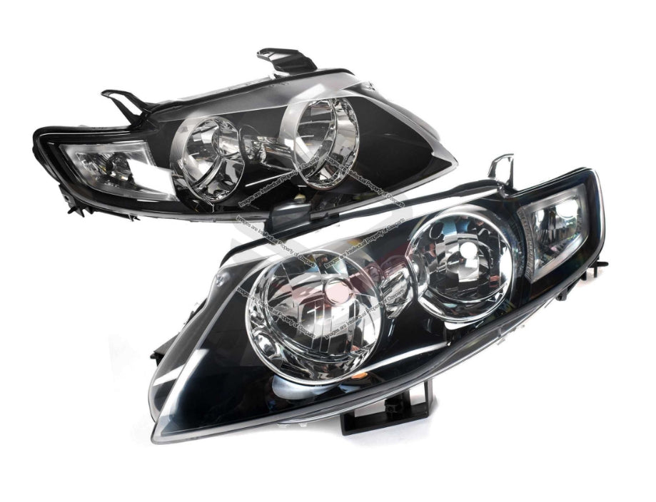 Black Headlights + Eyelids - For Ford Falcon FG XT G6 G6E 2008-2014 ...