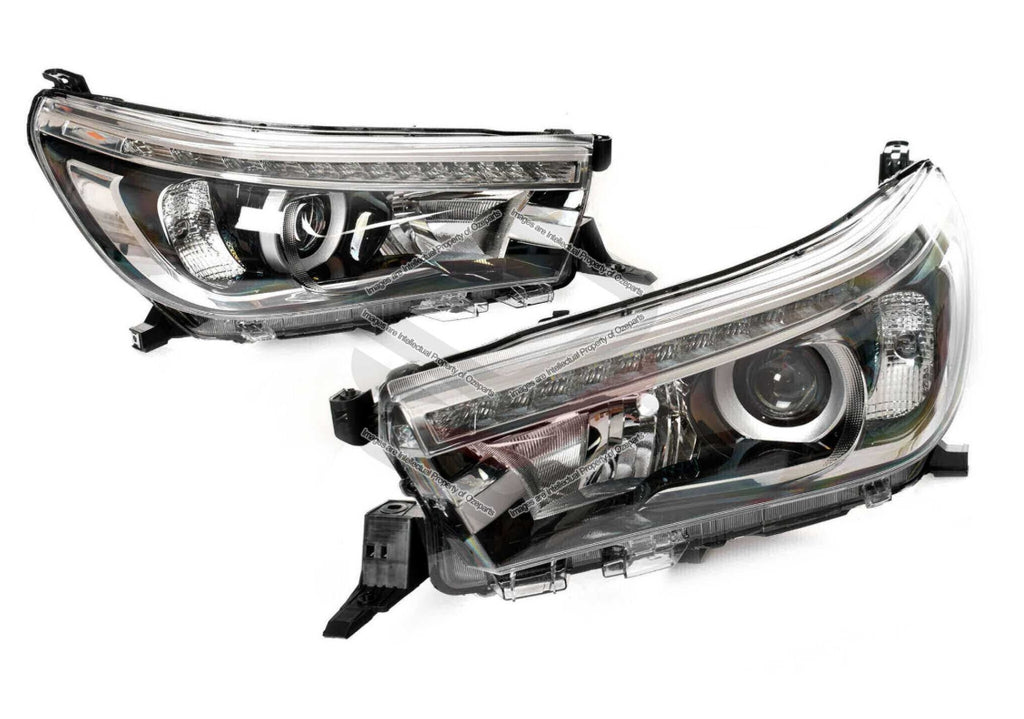 LED Projector Headlights - For Toyota Hilux Ute 2015-2020 - WildLiner.com