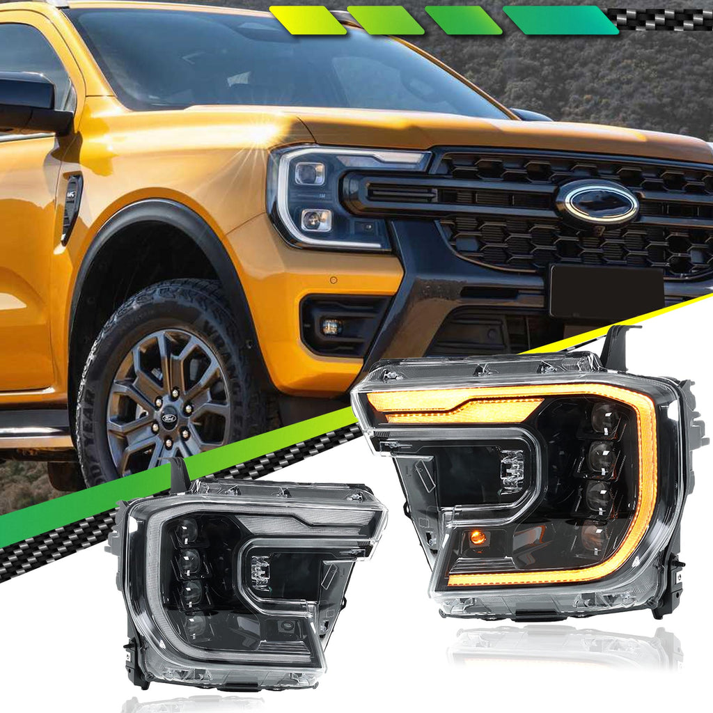 Best Replacement LED Headlights - for Ford Ranger 2022-2024 - WildLiner.com