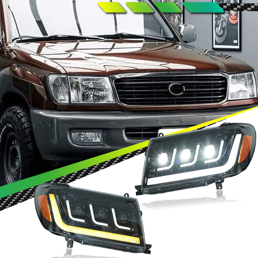 LED Headlight Assembly For Toyota Land Cruiser LC100 1998-2007– WildLiner