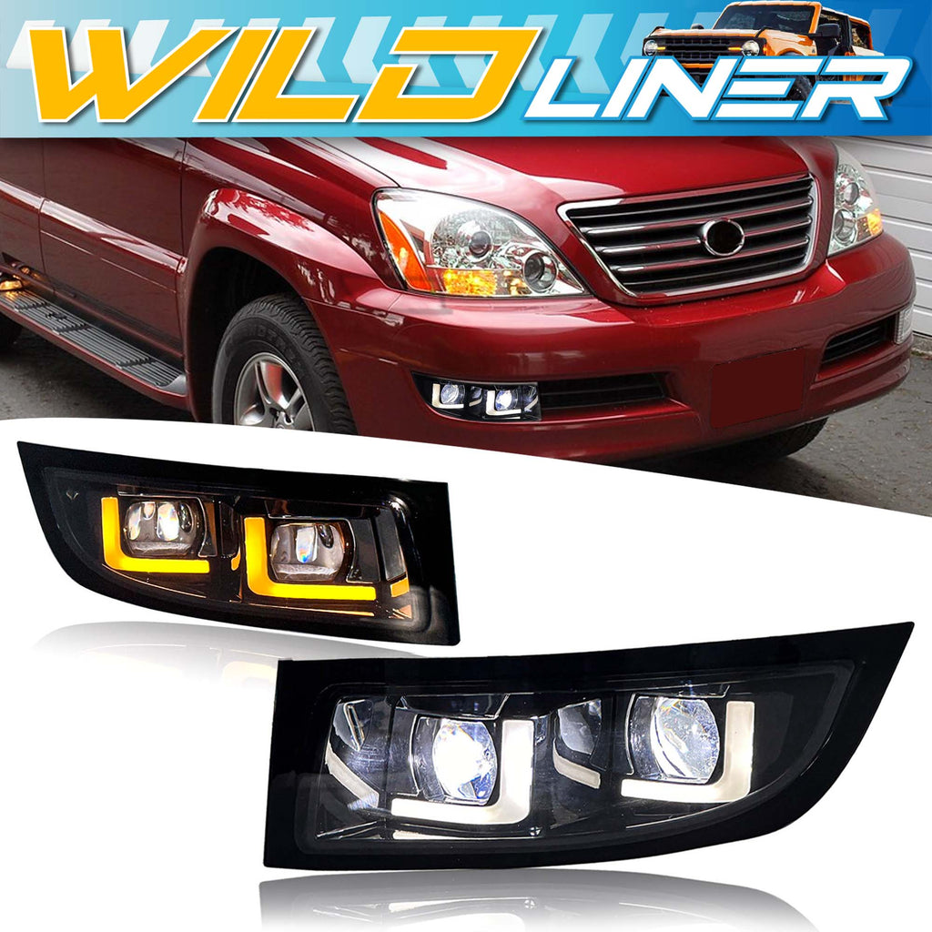 LED DRL Fog Lights - For Lexus GX470 2003-2009 - WildLiner.com
