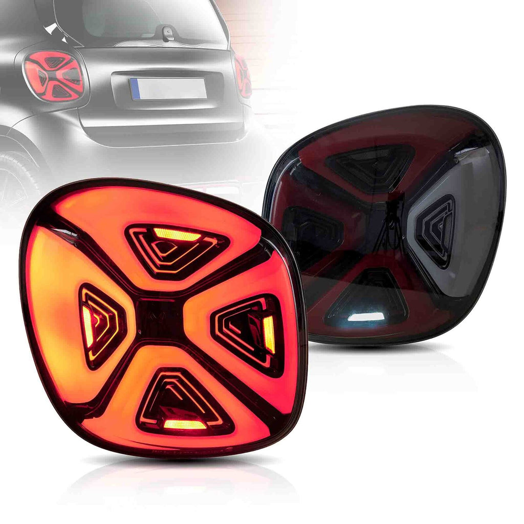Smoked LED Tail Lights - Mercedez Smart 453 Fortwo/Forfour - WildLiner.com