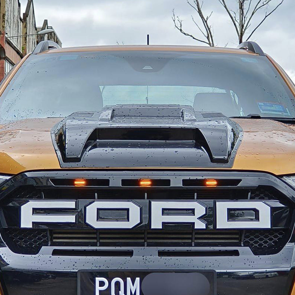 Matte Black Bonnet Scoop - Ford Everest / Raptor / Ranger - WildLiner.com