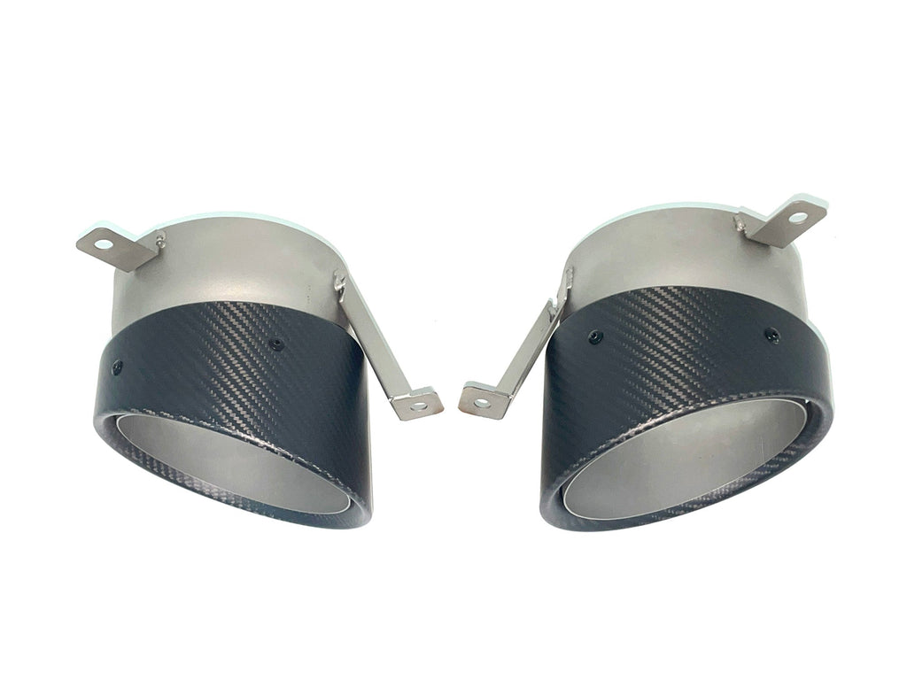 Matte Carbon Exhaust Tips - For Audi R8 V10 2007-2012 - WildLiner.com