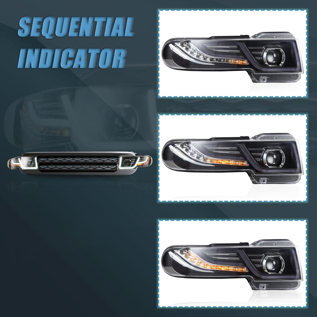 LED Headlights, Front Grille - Toyota FJ Cruiser 2007-2015 - WildLiner.com