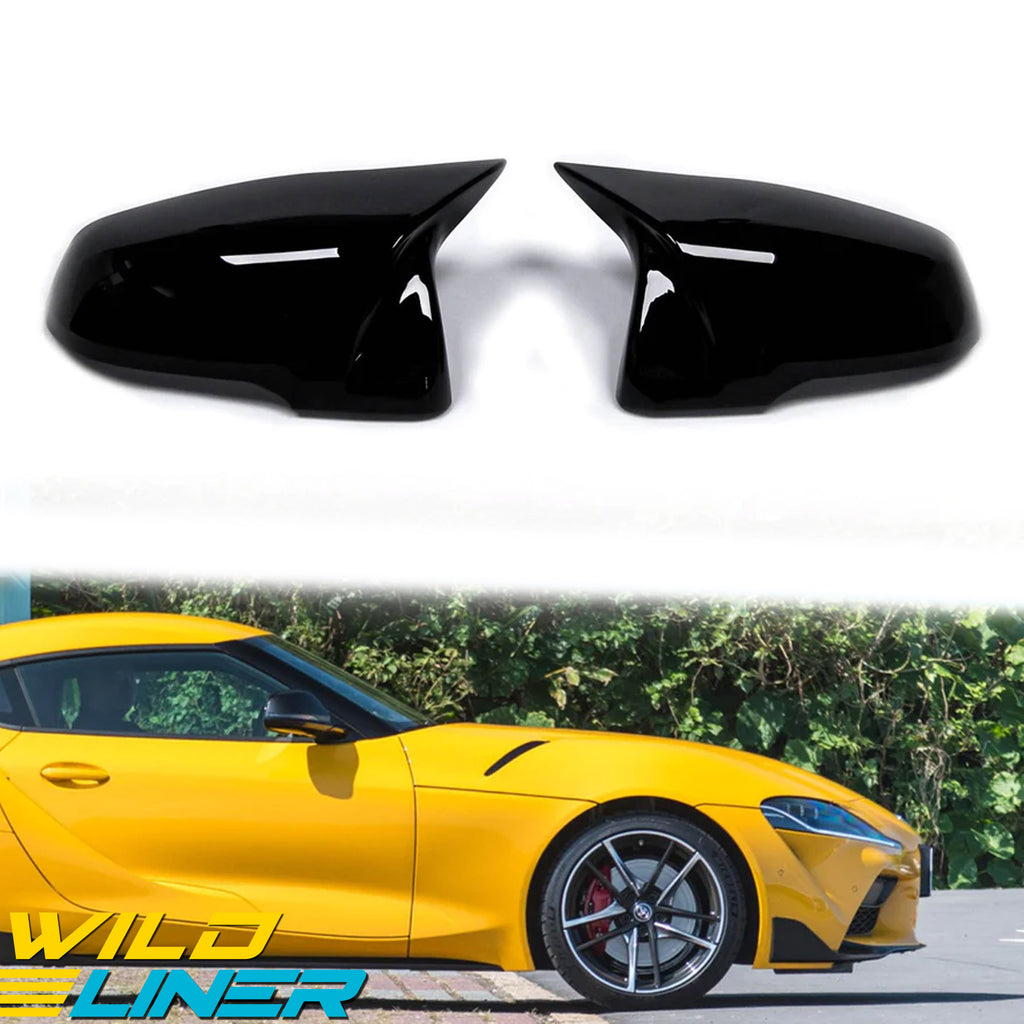 M Style Black Mirror Covers - Toyota Supra A90 - WildLiner.com