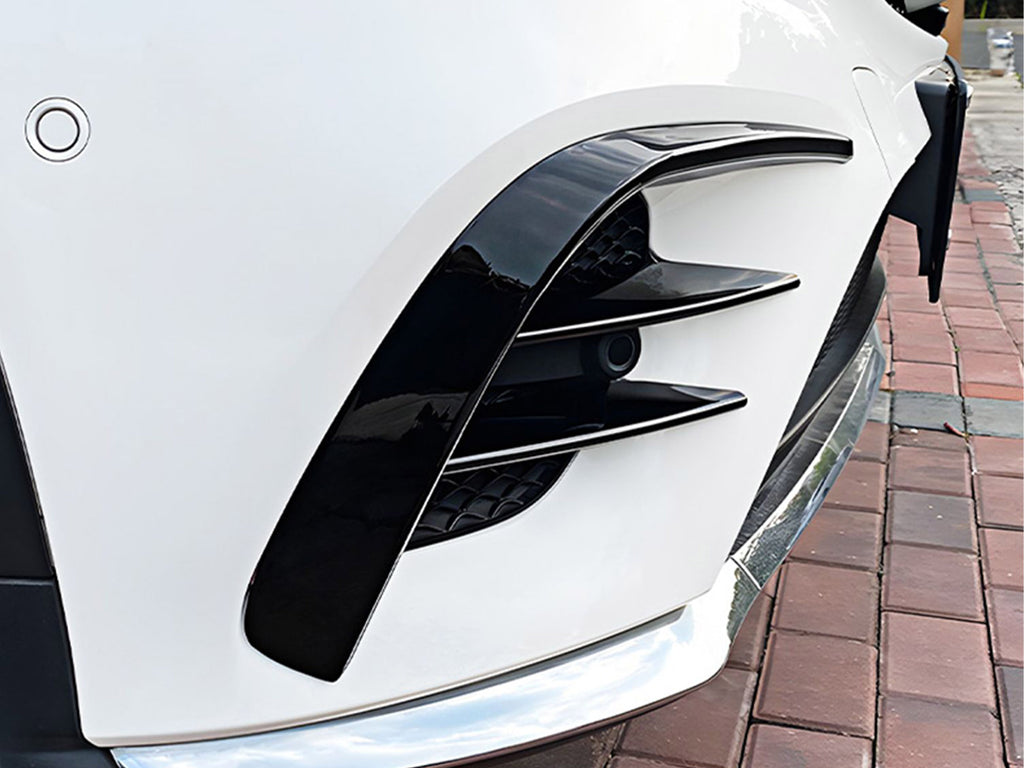 Black Front Splitter Flaps - Mercedes GLC X253 C253 AMG 2016-2019 ...